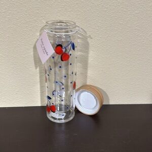 kate spade | Dining | Kate Spade Nwt Vintage Cherry Dot Glass Water ...